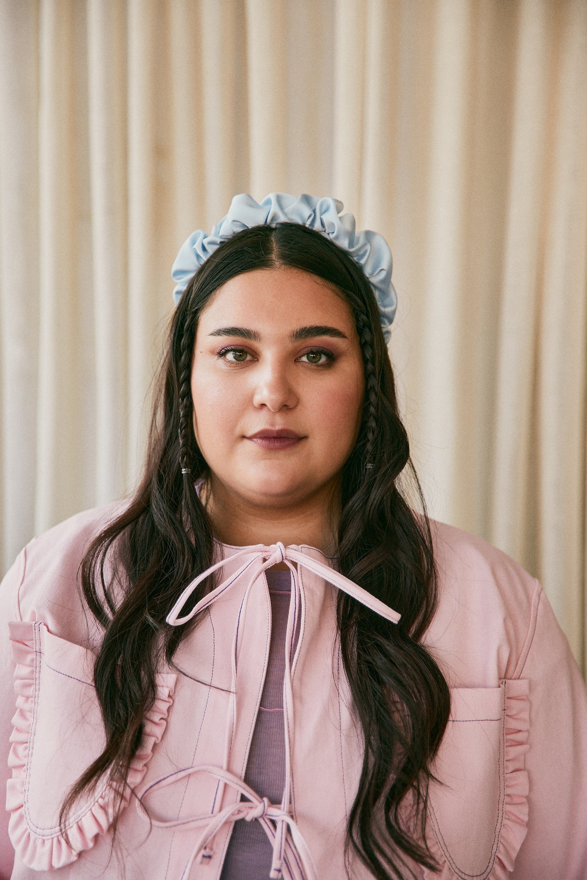 Clueless headband / Light blue satin – Heirloom Hats